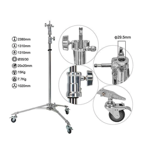 Jinbei Steel light stand with wheels - AlMidad